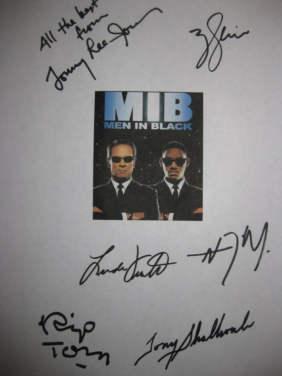Men in Black Signed Movie Film Script Screenplay Autograph | Etsy