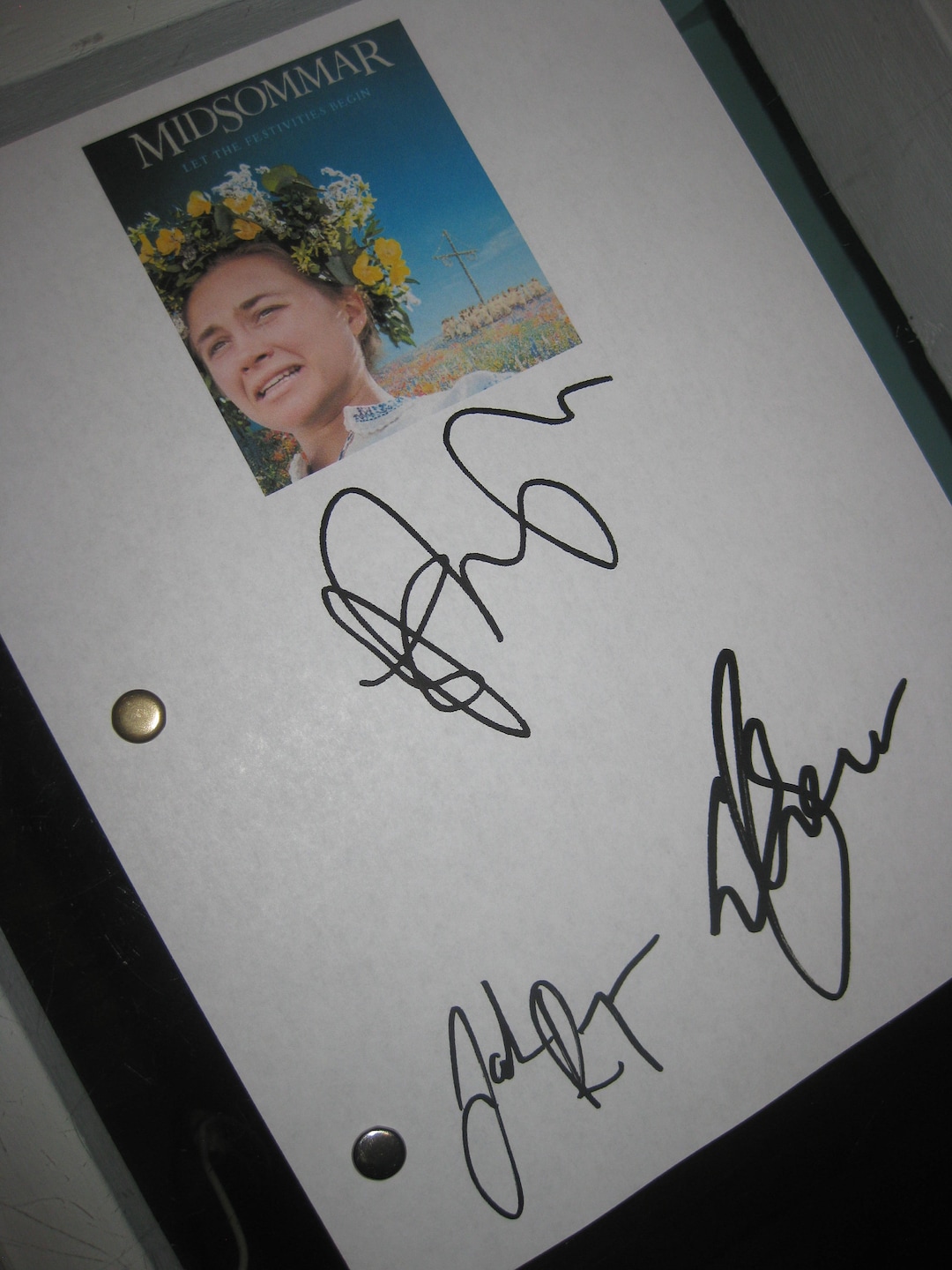 Midsommar Signed Film Movie Screenplay Script X3 Autographs Florence ...