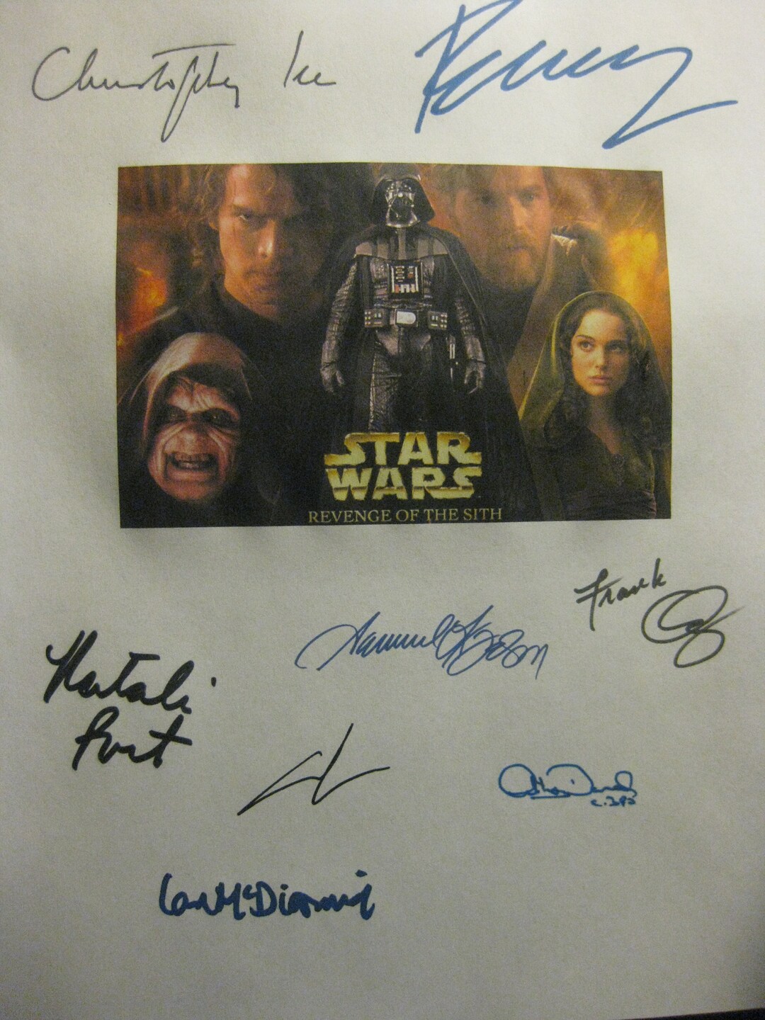 Star Wars Episode 3 Revenge of the Sith Signed Film Movie Screenplay ...