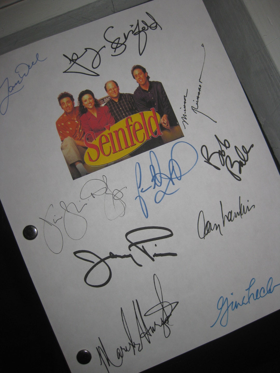 Seinfeld TV Pilot Script Screenplay X10 Autographs Larry David Jerry ...