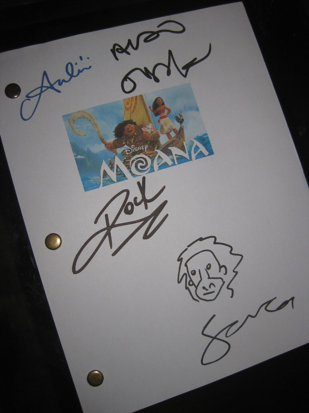 Moana Signed Film Movie Script Screenplay X4 Auli'i - Etsy