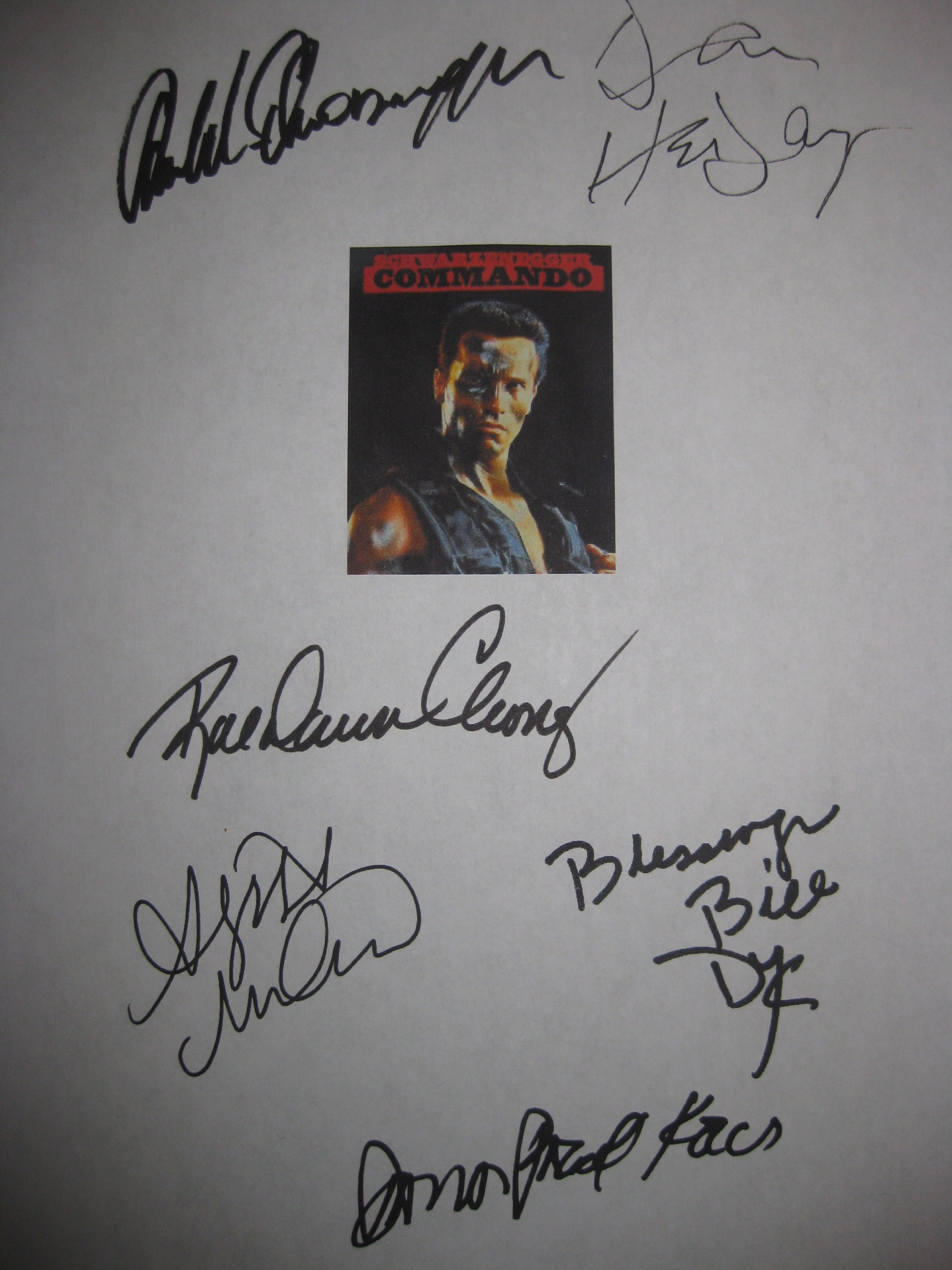 Commando Signed Film Movie Script Screenplay Autograph X6 - Etsy