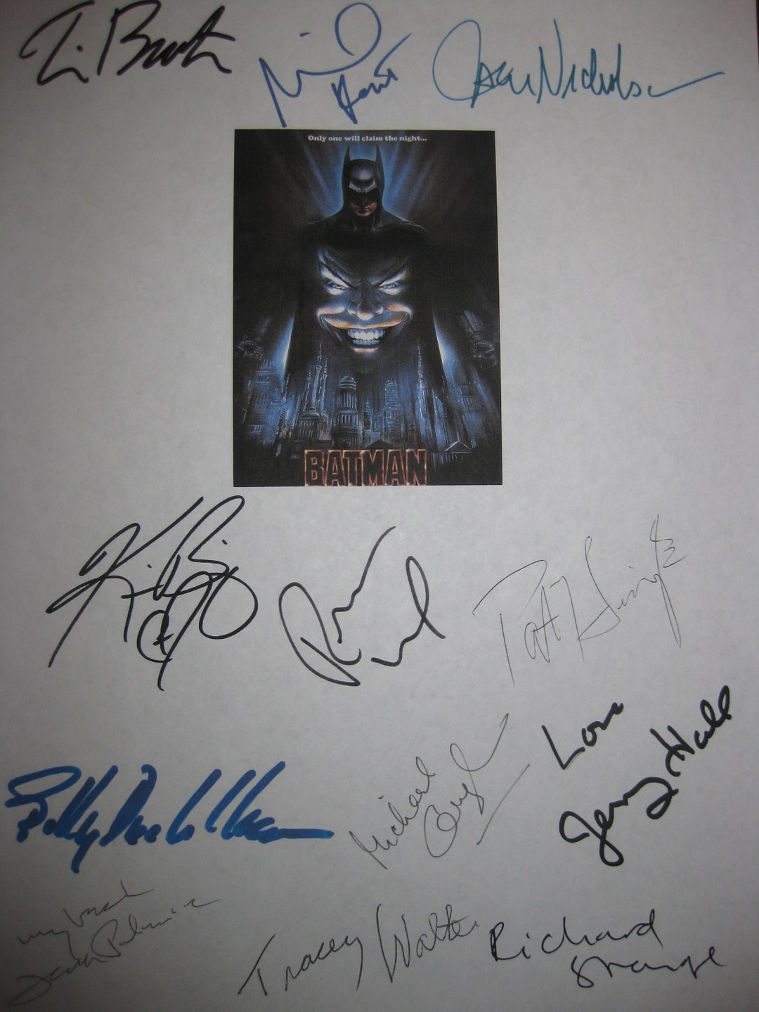 Batman Signed 1989 Film Movie Screenplay Script X12 Autograph Jack ...