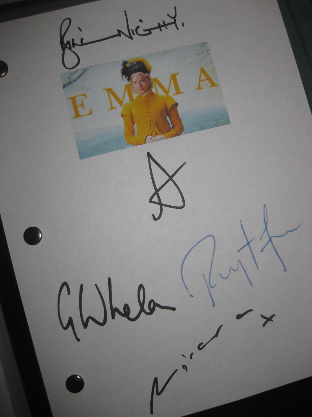 Emma Signed Movie Film Script Screenplay X5 Autograph Anya - Etsy