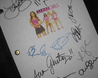 Mean Girls Movie Signed Script Screenplay Autographed: Lindsay - Etsy