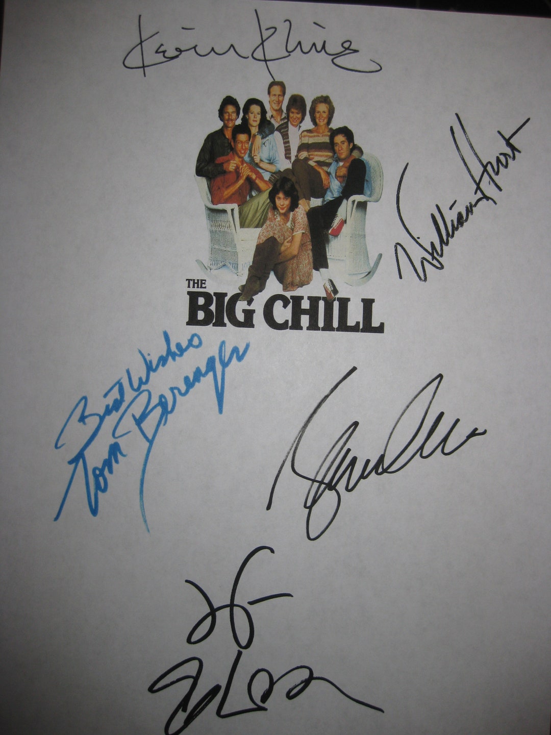 The Big Chill Signed Film Movie Script Screenplay X5 Autograph Tom ...
