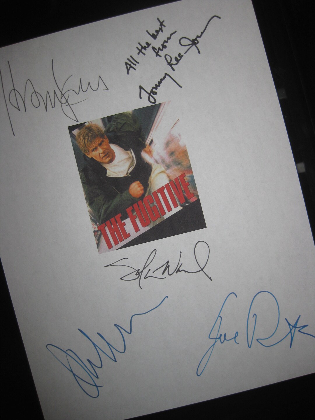 The Fugitive Signed Film Movie Script Screenplay X5 Autograph Harrison ...