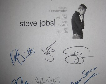 Steve Jobs Movie Script, Signed Michael Fassbender, Kate Winslet, Jeff ...