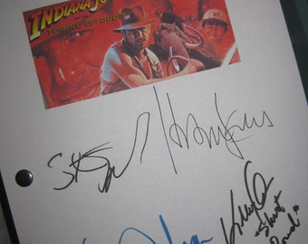 Indiana Jones and the Temple of Doom Movie Screenplay Script - Etsy