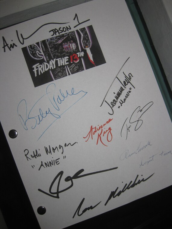 Friday the 13th Signed Movie Film Screenplay Script X9 - Etsy