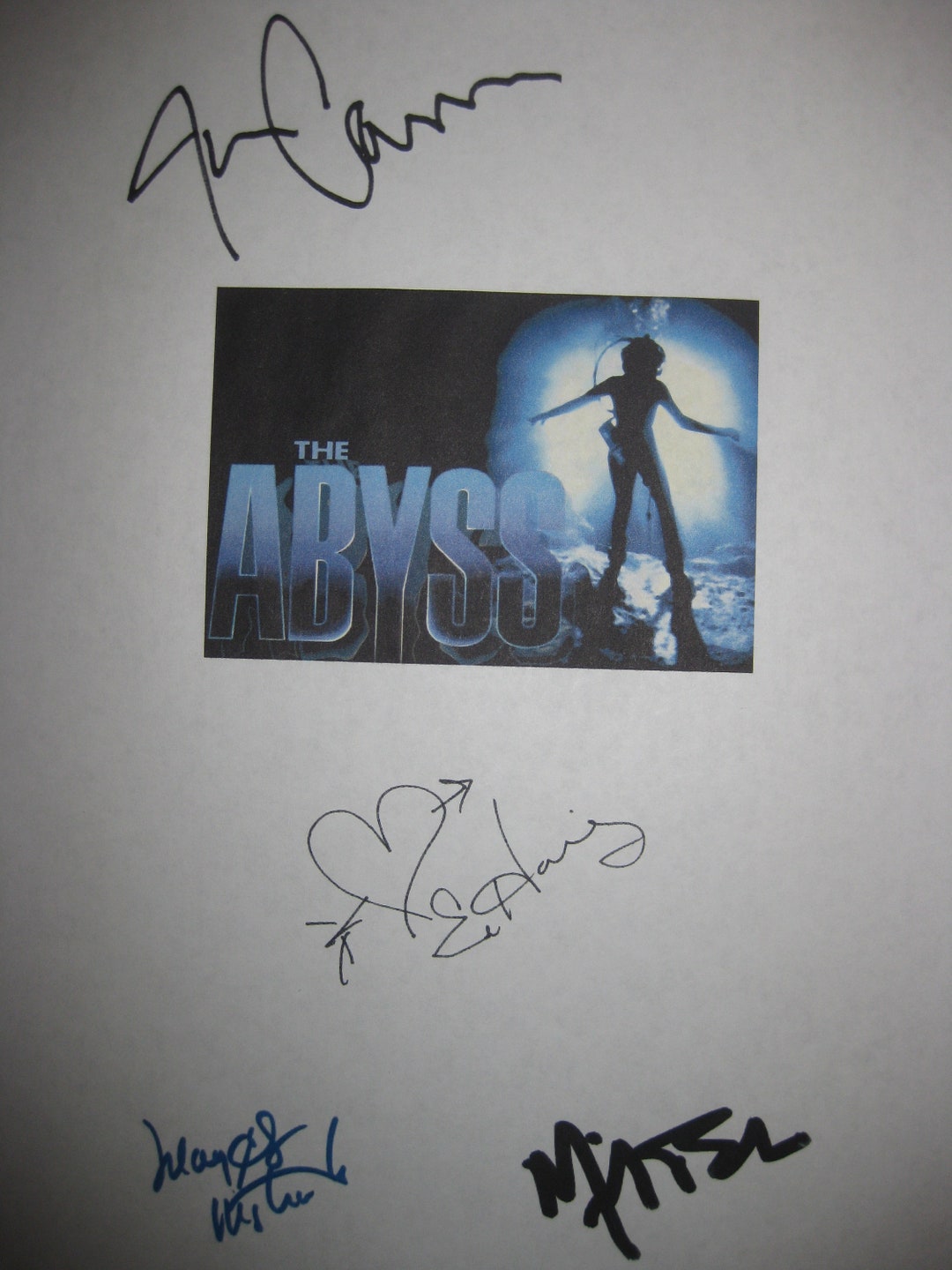 The Abyss Signed Film Movie Script Screenplay X4 Autograph - Etsy