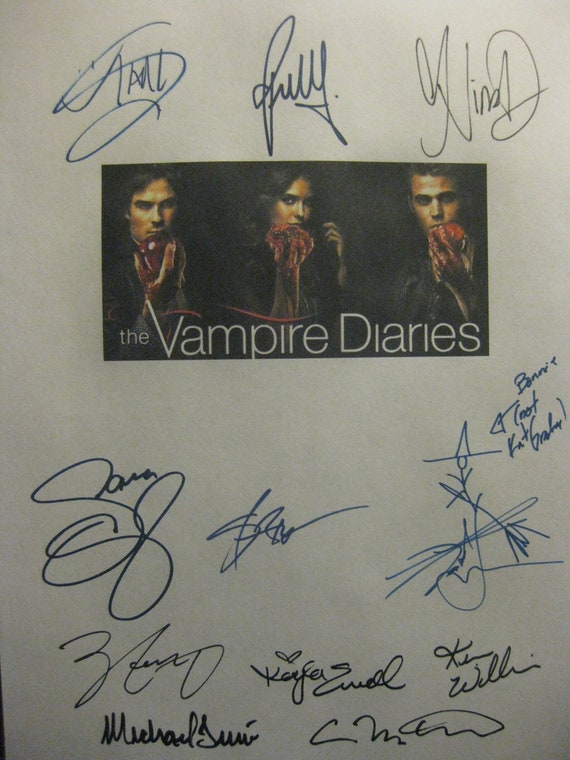 The Vampire Diaries Signed TV Script Screenplay X11 Autographs | Etsy