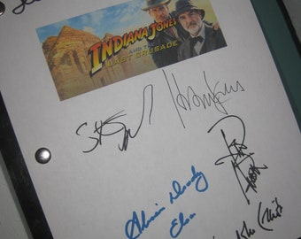 Indiana Jones and the Last Crusade Movie Script Signed Autographed ...