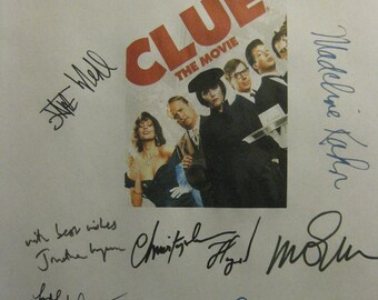 Clue Movie Script Signed Screenplay Autographed Tim Curry - Etsy
