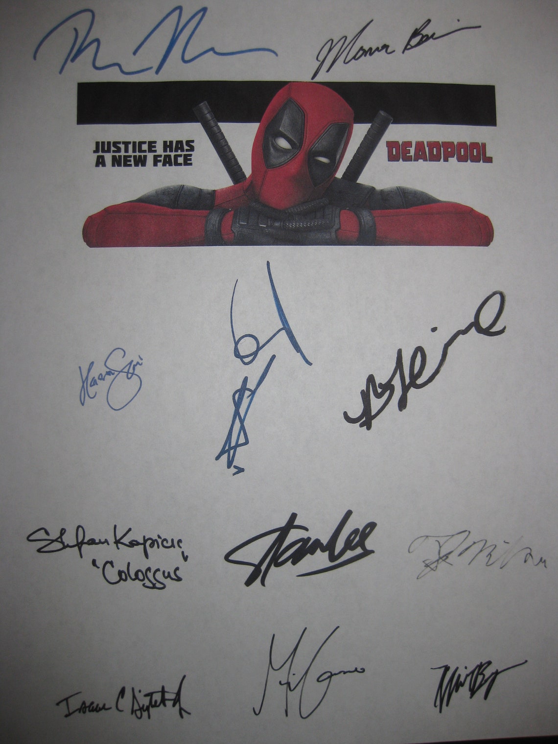 Deadpool Signed Film Movie Script Screenplay X11 Autographs - Etsy