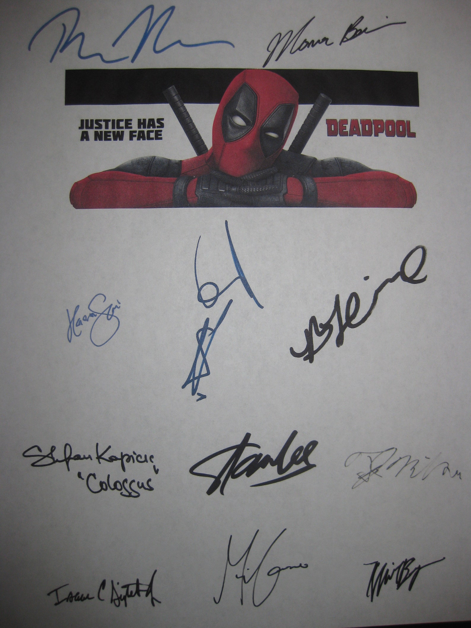 Deadpool Signed Film Movie Script Screenplay X11 Autographs - Etsy