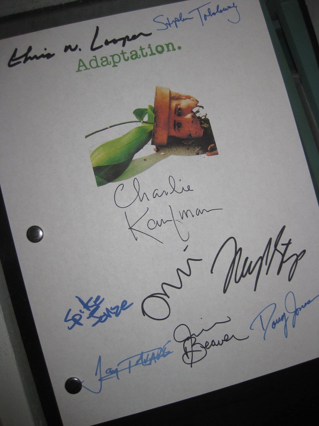 Adaptation Signed Film Movie Script Screenplay Autograph X9 Charlie ...