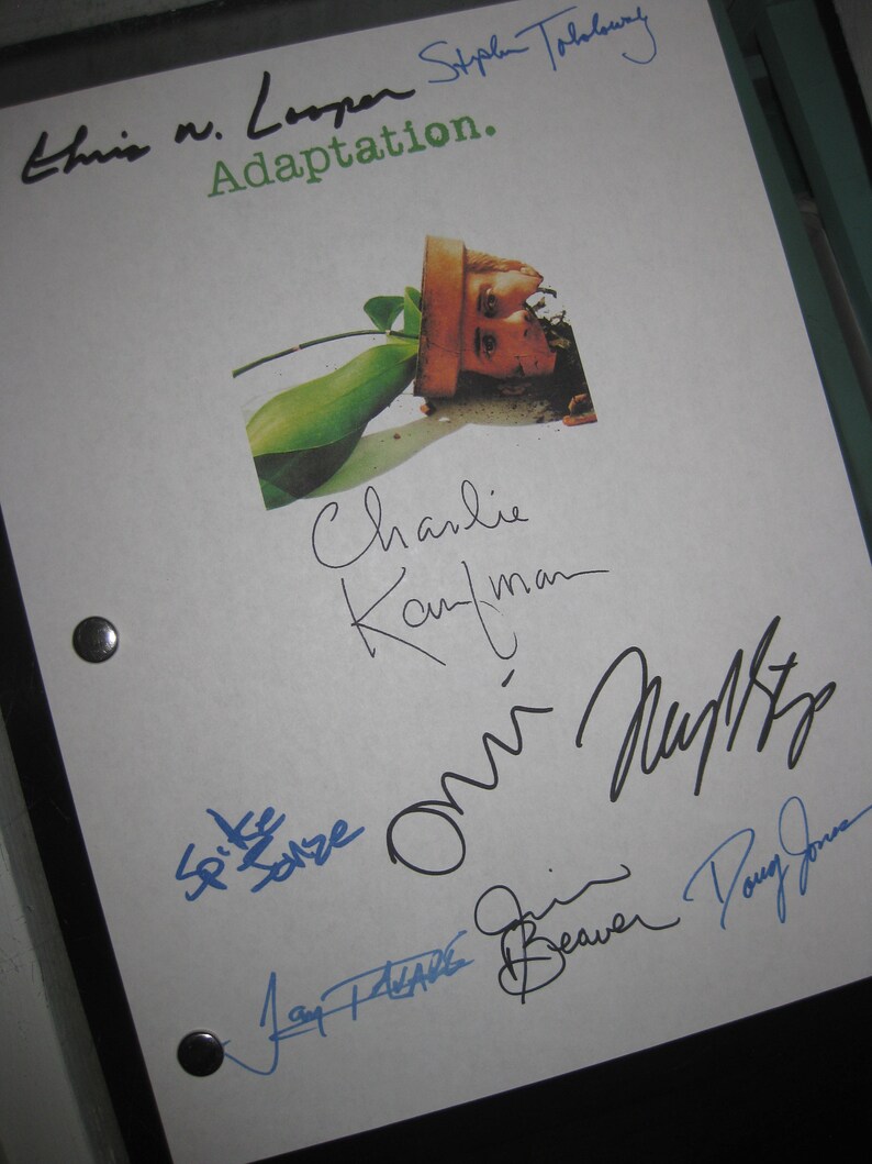 Adaptation Signed Film Movie Script Screenplay Autograph X9 - Etsy