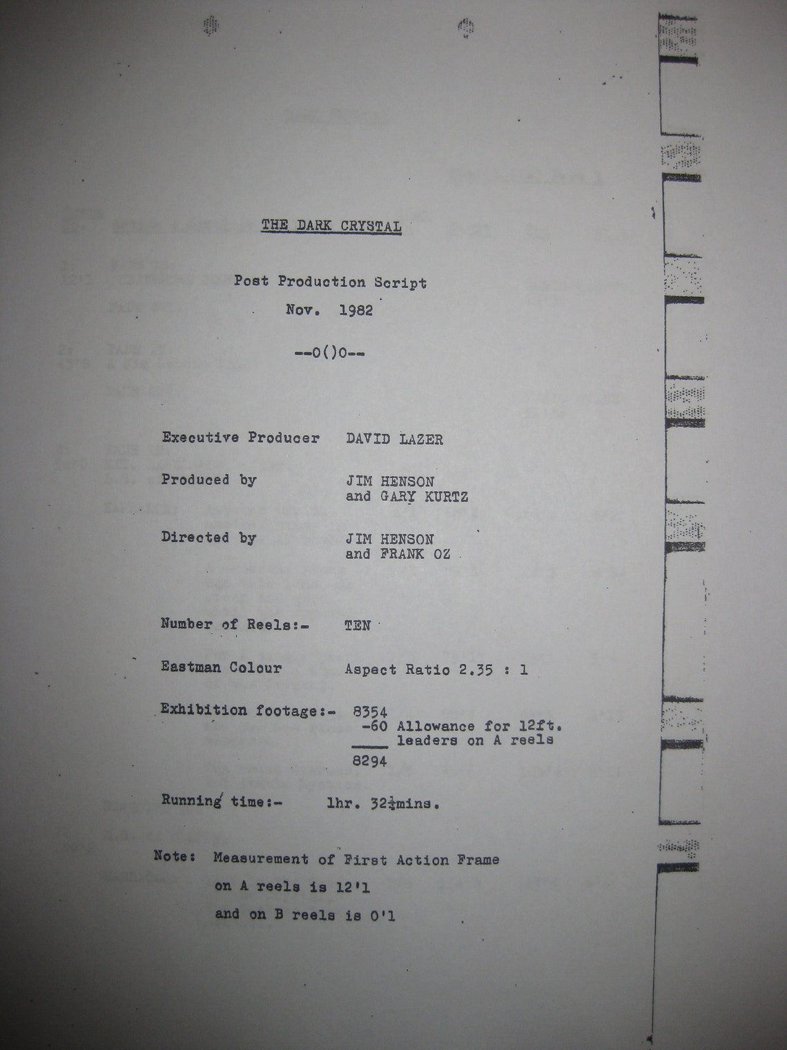 The Dark Crystal Signed Film Movie Script Screenplay Autograph - Etsy