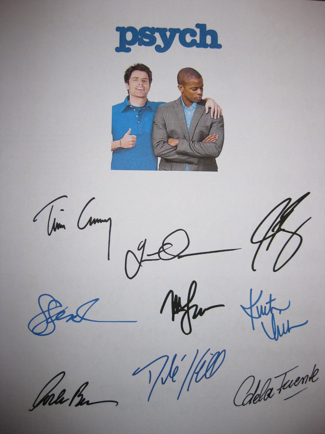 Psych Signed TV Script Screenplay X9 Duos James Roday Dule Hill Corbin ...