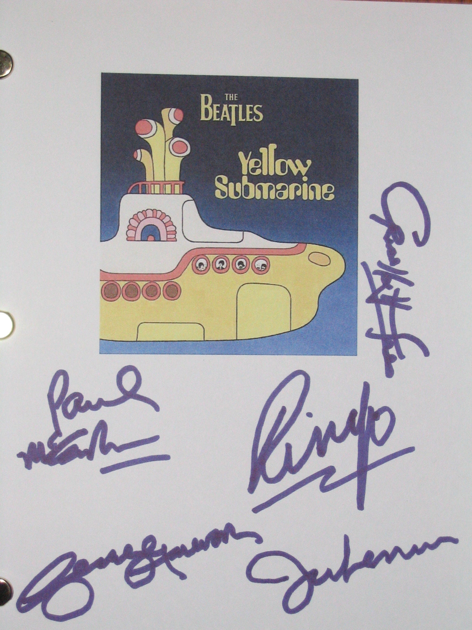 Yellow Submarine Signed Film Movie Script Screenplay - Etsy