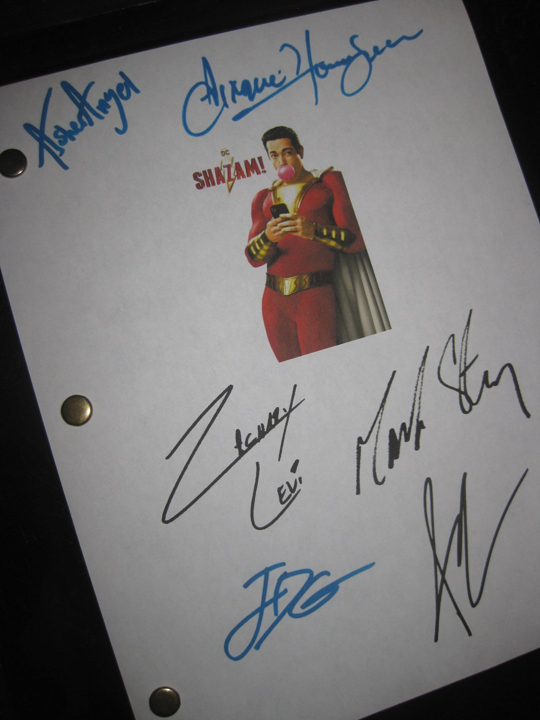 Shazam Signed Movie Film Script Screenplay Autograph X6 - Etsy