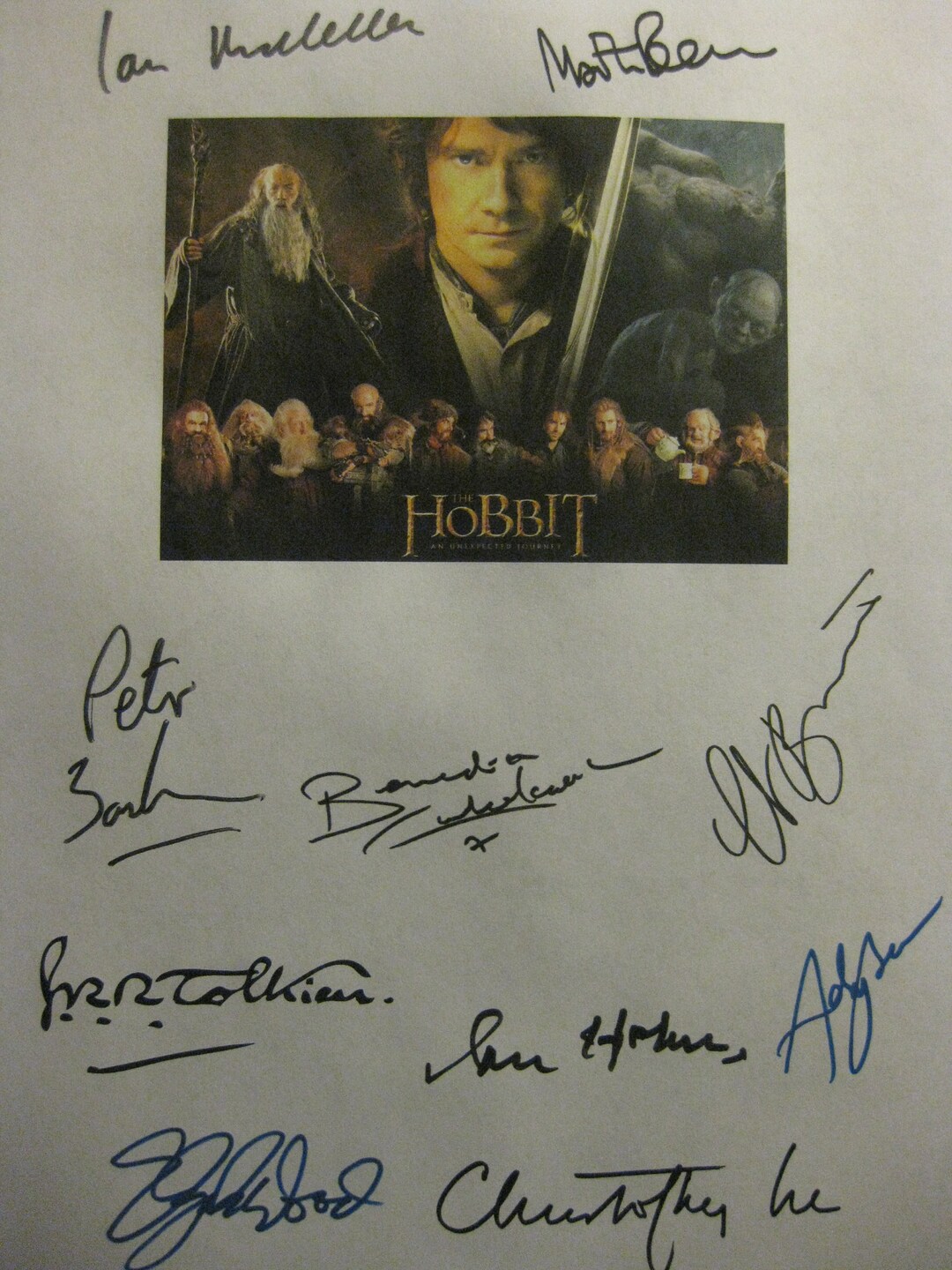 The Hobbit an Unexpected Journey Signed Script Screenplay Autograph X10 ...