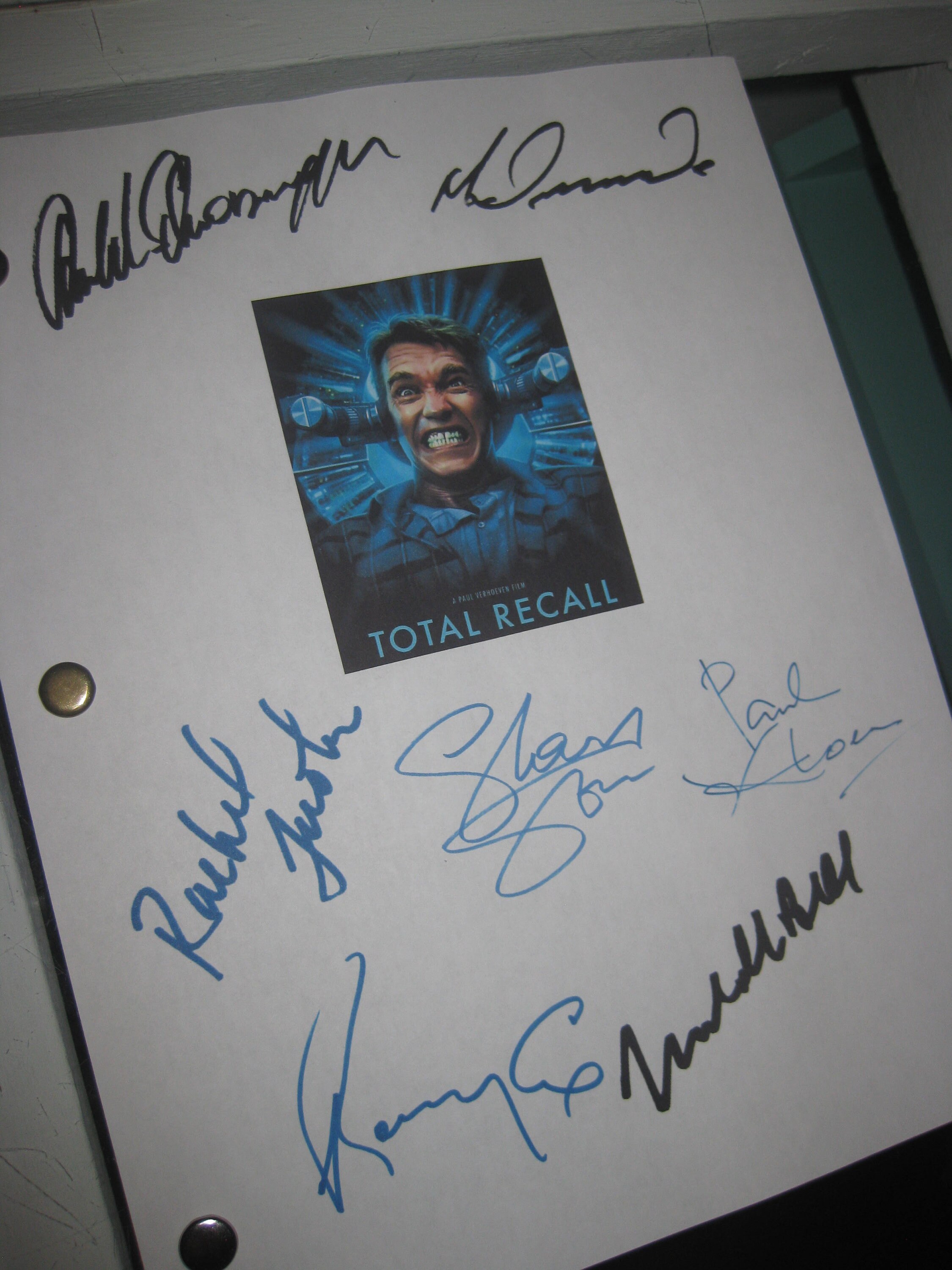 Total Recall Signed Film Movie Script Screenplay X7 Autographs - Etsy