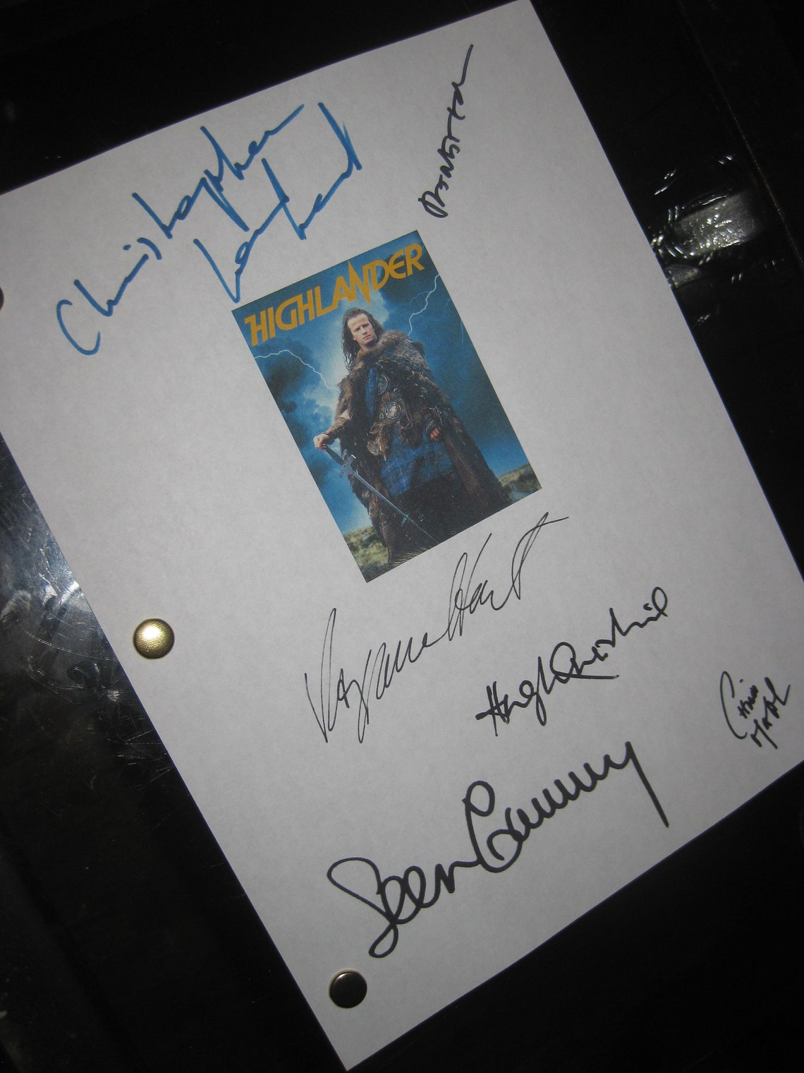 Highlander Signed Film Movie Script Screenplay X6 Autograph - Etsy