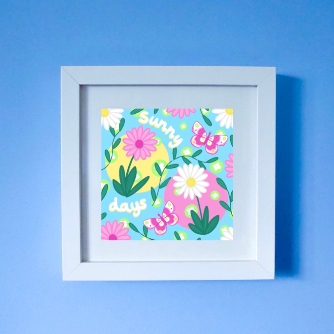 Sunny Days Art Print Illustrated Digital Print - Etsy