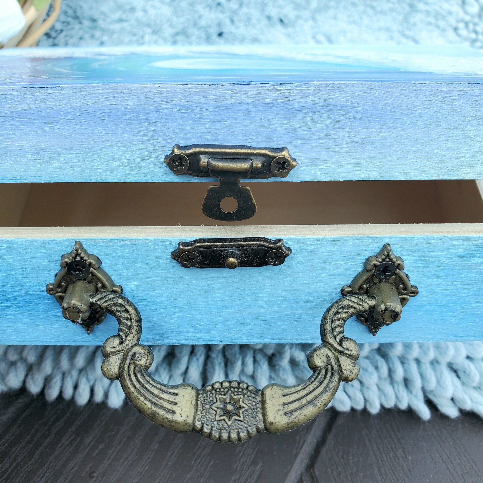 Jewelry box Ocean Wave Handpainted wooden box Beach decor | Etsy