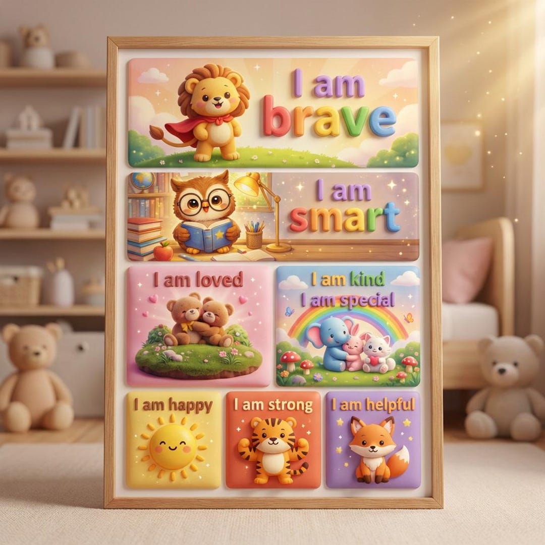Kids Affirmation Cards Printable, Positive Affirmations for Children ...