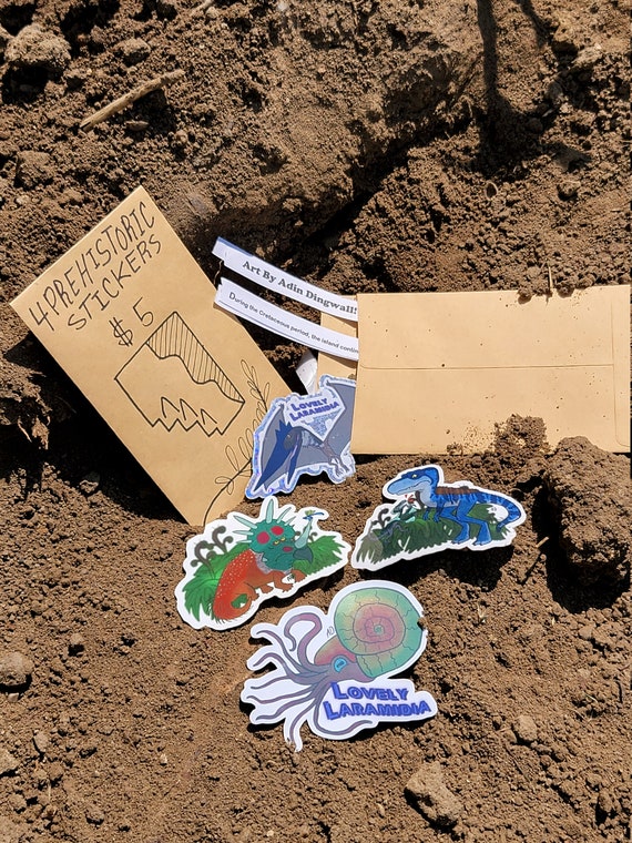 4 Prehistoric Stickers Lovely Laramidia - Etsy