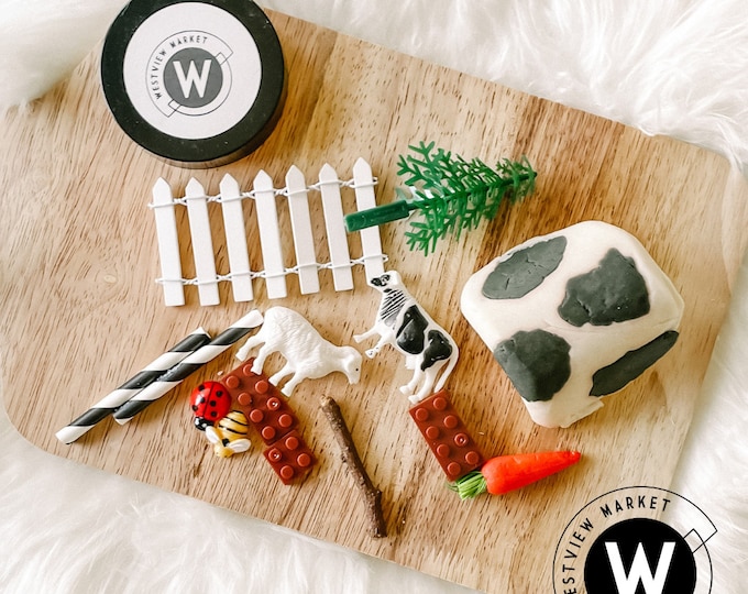 Farm Theme Sensory Play Dough Kit - Etsy