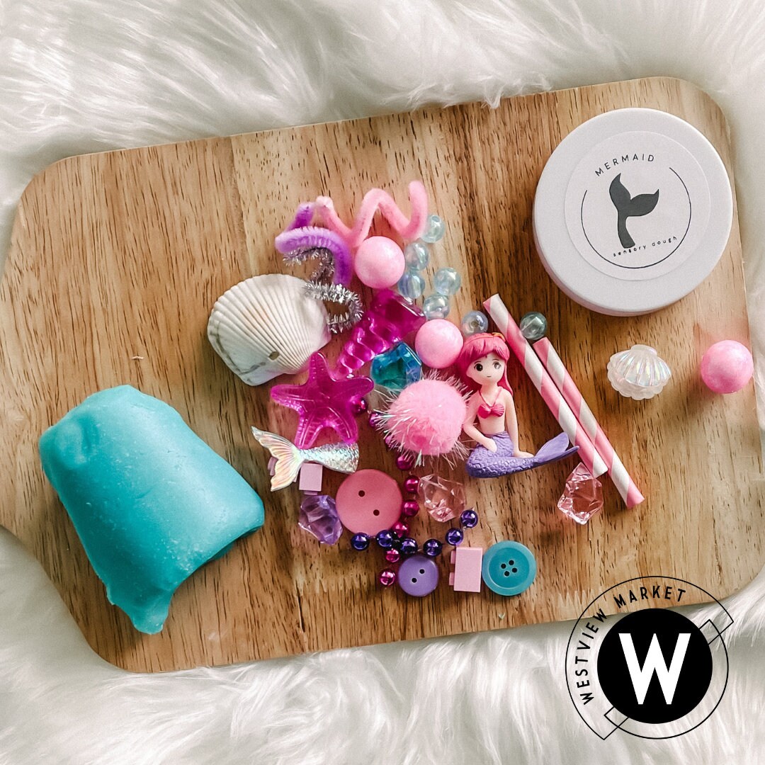 Mermaid Theme Sensory Play Dough Kit - Etsy