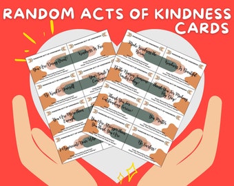 Printable Random Acts of Kindness Cards for Kids | RAOK | Pay It ...