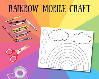 Rainbow Mobile Printable Craft: Kids Activity (digital Download) - Etsy