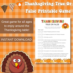 Thanksgiving Fowl Play, Fact or Fiction, True or False, Thanksgiving ...