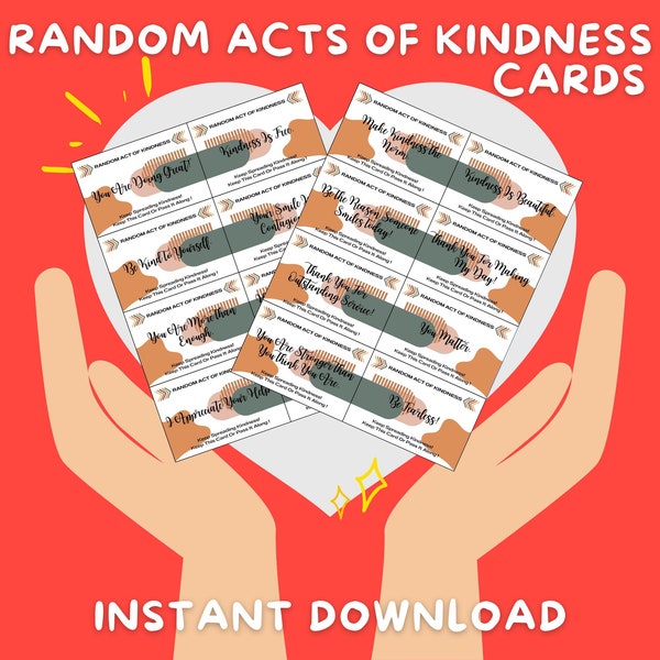 Random Acts of Kindness Cards - Etsy