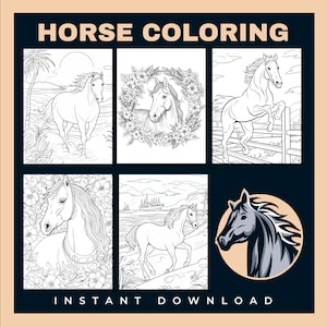 horses camp coloring pages