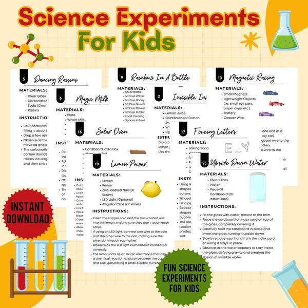 Science Experiments - Etsy