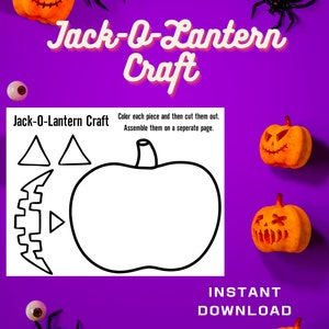 Jack O'lantern Printable Craft: Mix & Match Faces (digital Download) - Etsy