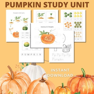 Pumpkin Unit Study, Nature Studies Homeschooling, Fall Unit Study,fall ...