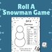 Roll A Snowman Game Printable, Roll A Snowman Game, Build A Snowman ...