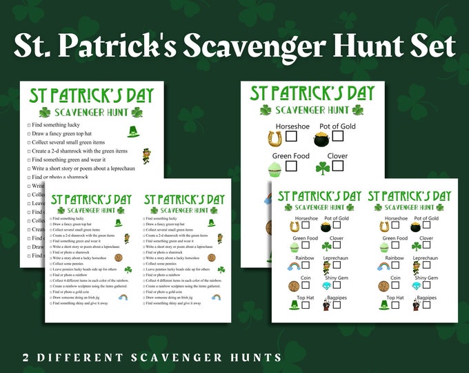 St. Patrick's Day Scavenger Hunt | Leprechauns | March | Luck of the ...