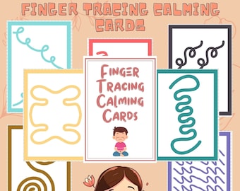 Printable Finger Tracing Calming Cards: Kids Mindfulness Activity ...
