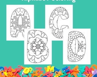 Alphabet Coloring Pages Printable ABC Coloring Book Back to School ...