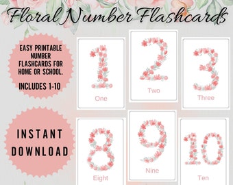 Number Flash Cards 1-100, Count to 100, Preschool Counting Flash Cards ...
