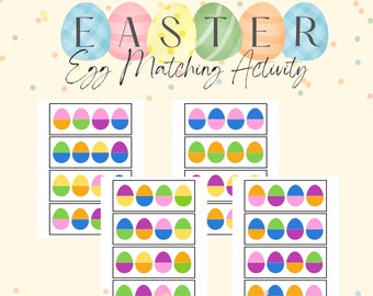 Easter Egg Match Printable PDF Game With DIY Flisat TROFAST Insert ...