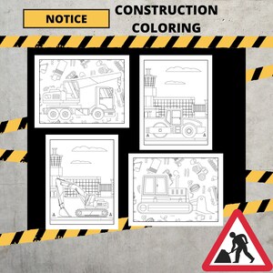 free printable construction signs coloring pages